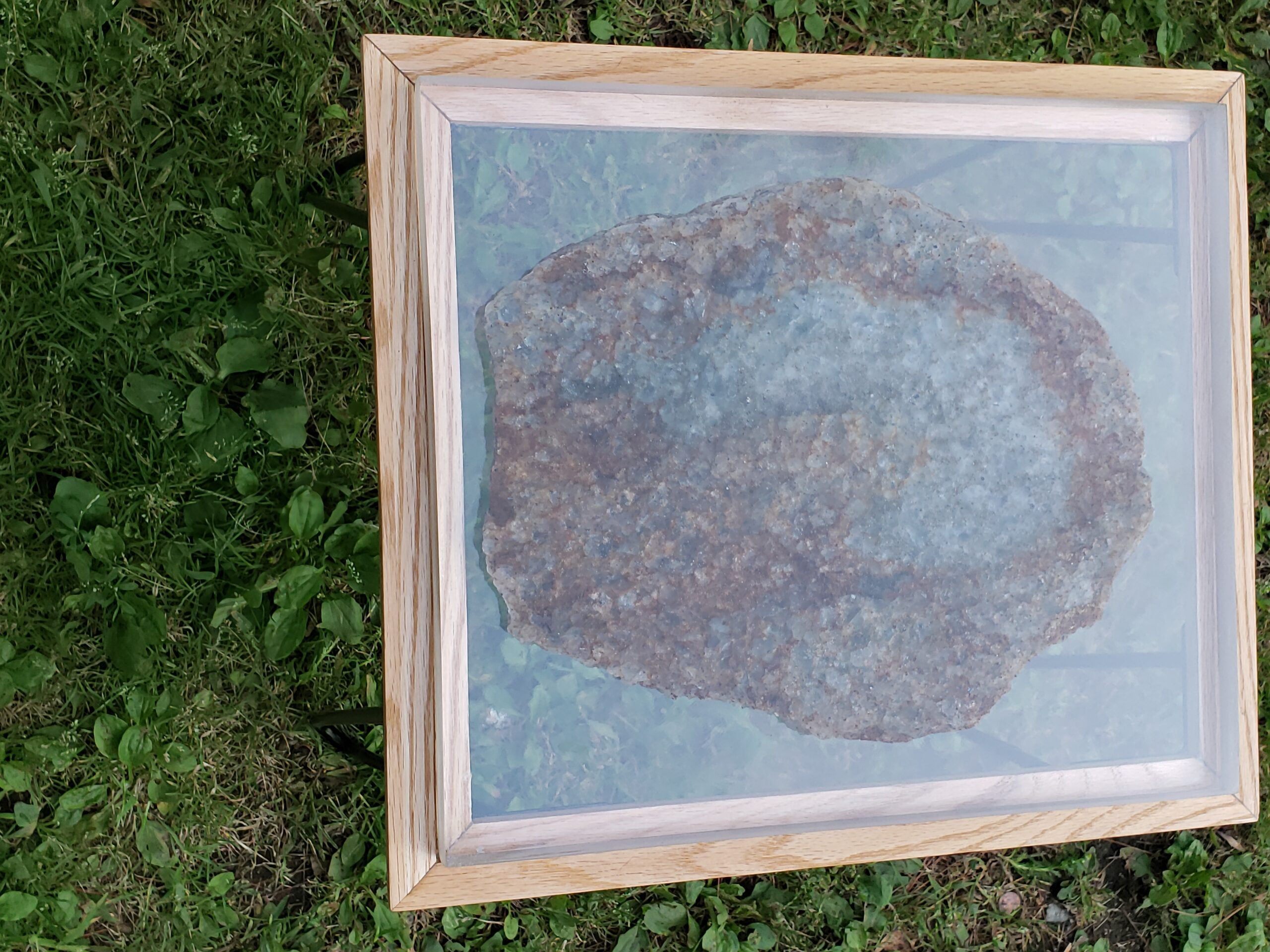 Blue Calcite Resin table 12x14 - Adirondack HighLand Designs