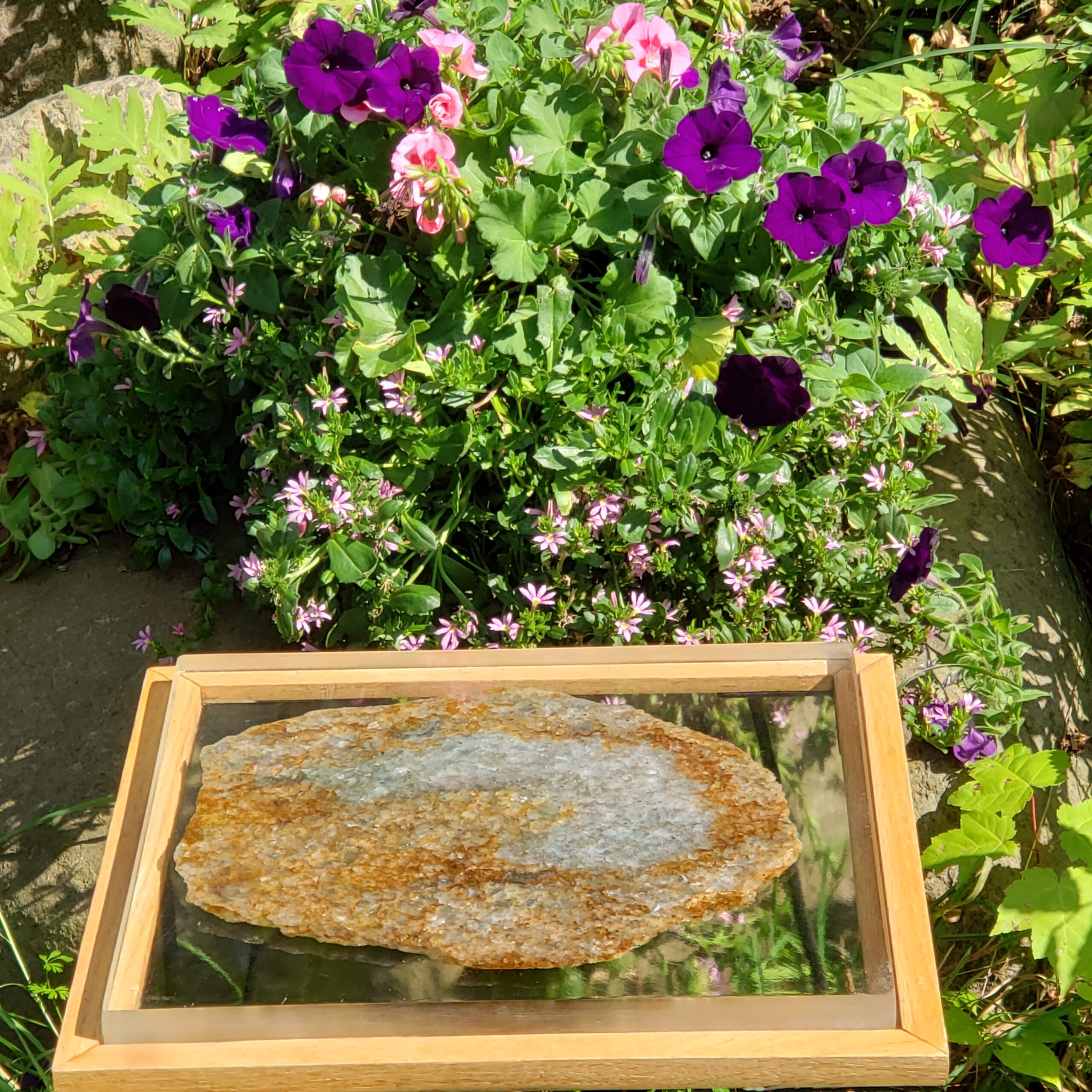 Blue Calcite Resin table 12x14 - Adirondack HighLand Designs