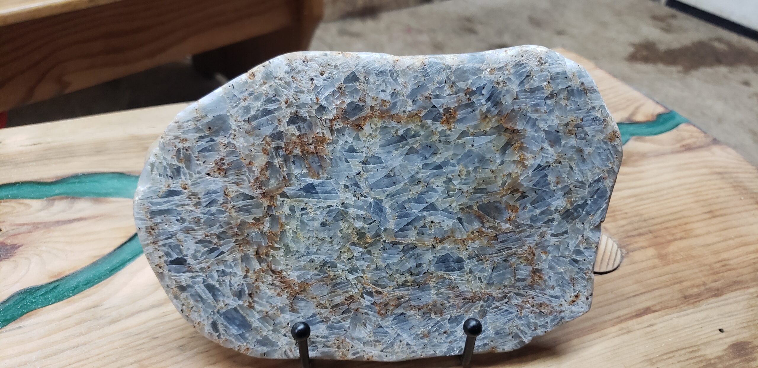 Adirondack Blue Calcite decorative slab - Adirondack HighLand Designs