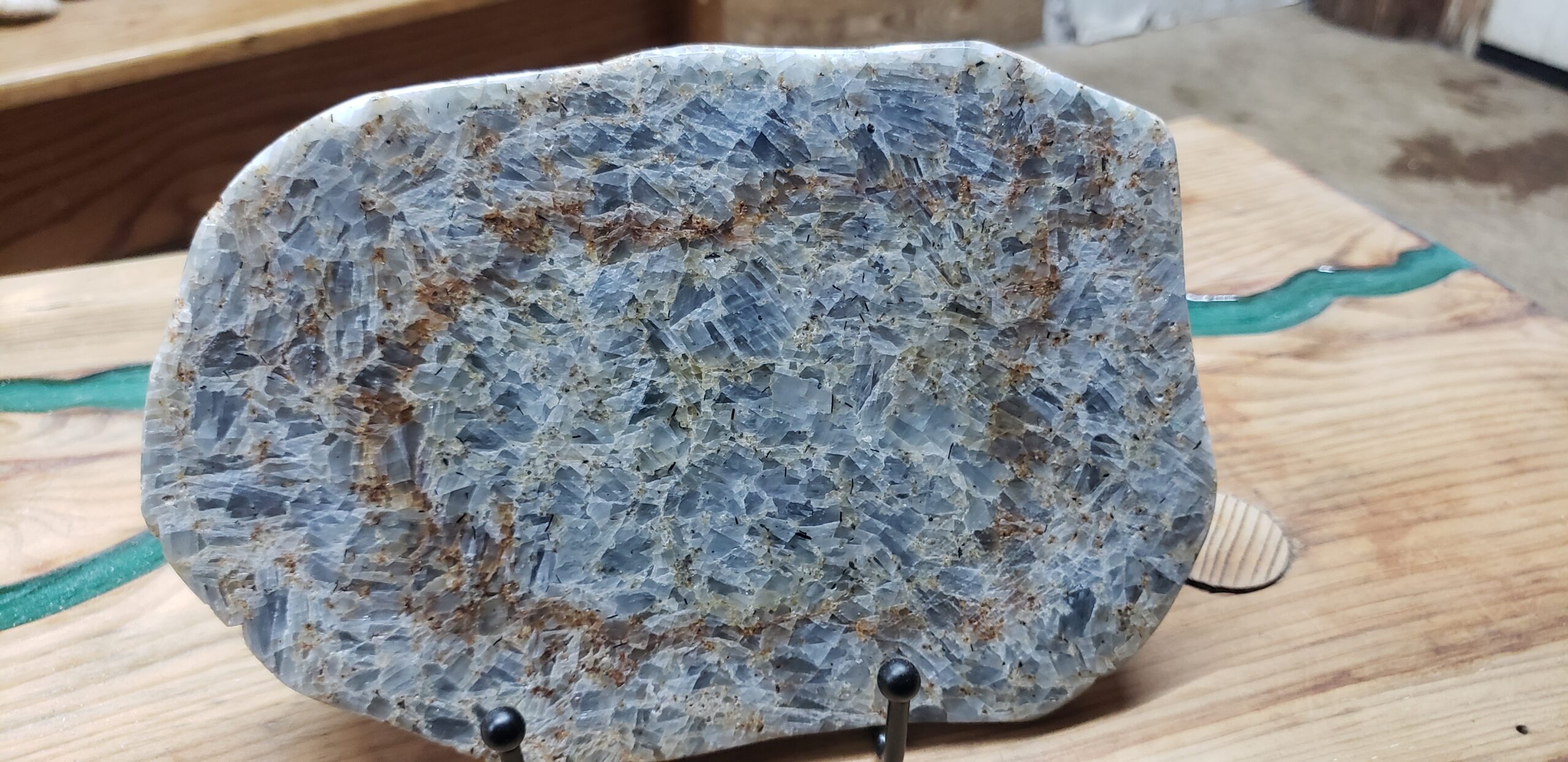 Adirondack Blue Calcite decorative slab - Adirondack HighLand Designs